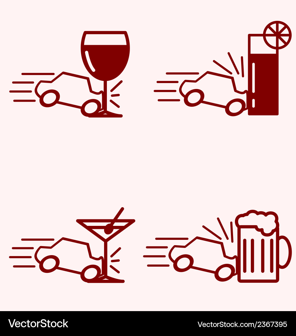 Drunk Driving Risks Royalty Free Vector Image - VectorStock