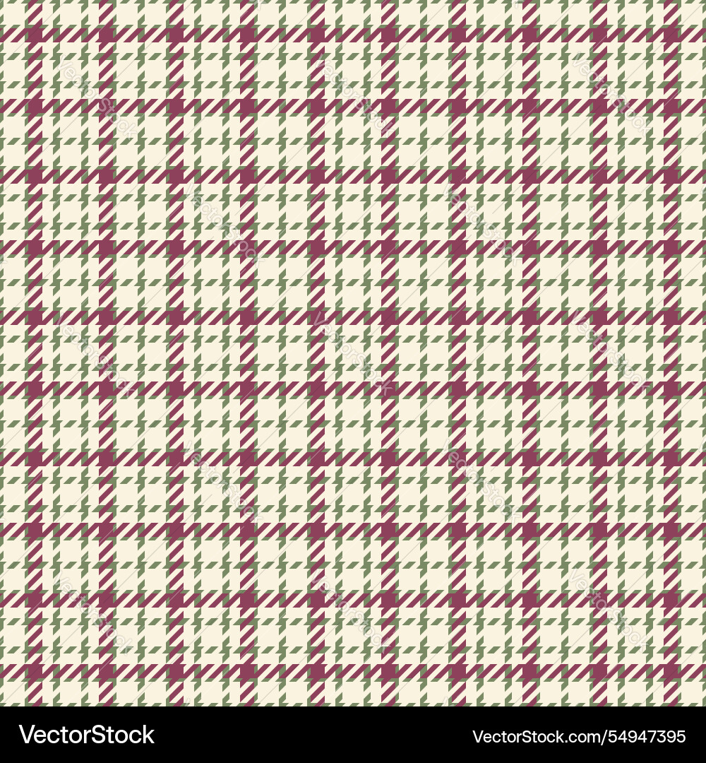 Elegant houndstooth check pattern in muted greens Vector Image