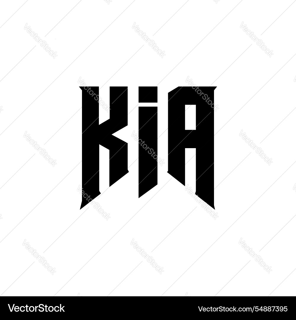 Kia letter logo design for technology company Vector Image