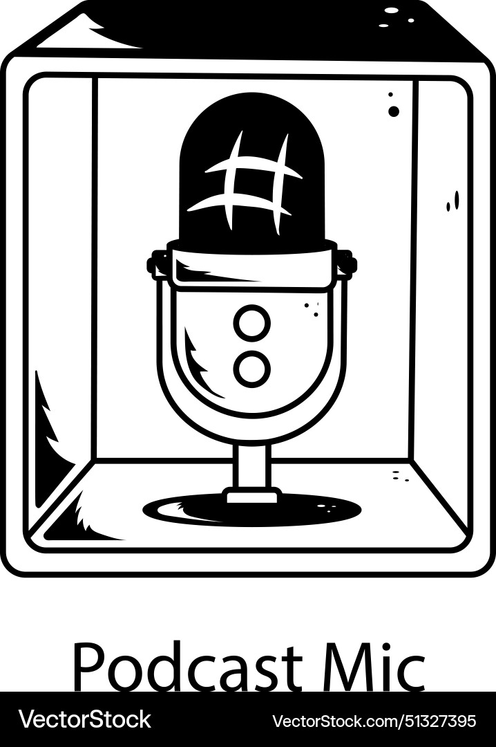 Podcast mic Royalty Free Vector Image - VectorStock
