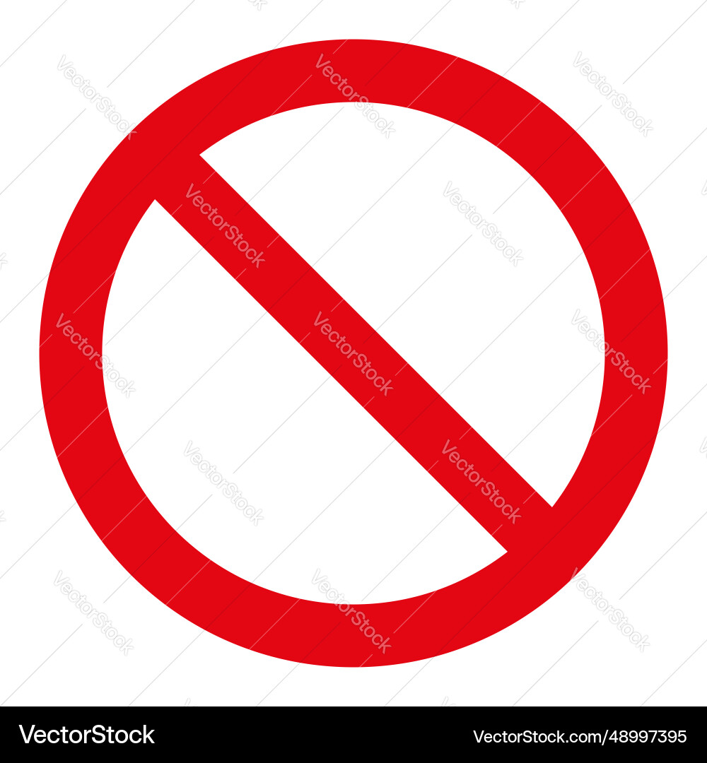 Red Circle Cross Out Vector Images (over 560)