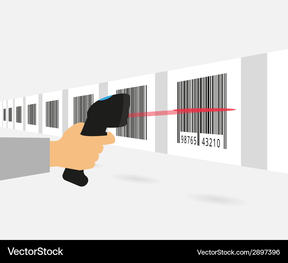 Barcode scanning Royalty Free Vector Image - VectorStock