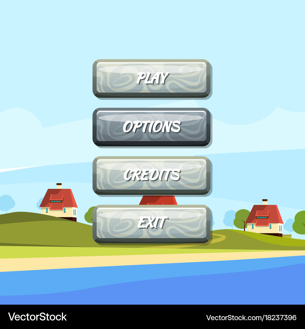 Cartoon style wavy enabled and disabled Royalty Free Vector