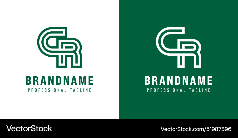 Letters cr monogram logo passend für jede Vektorbild