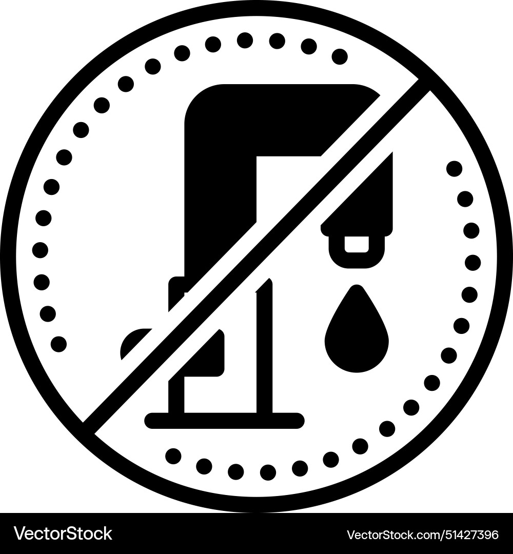 No water Royalty Free Vector Image - VectorStock