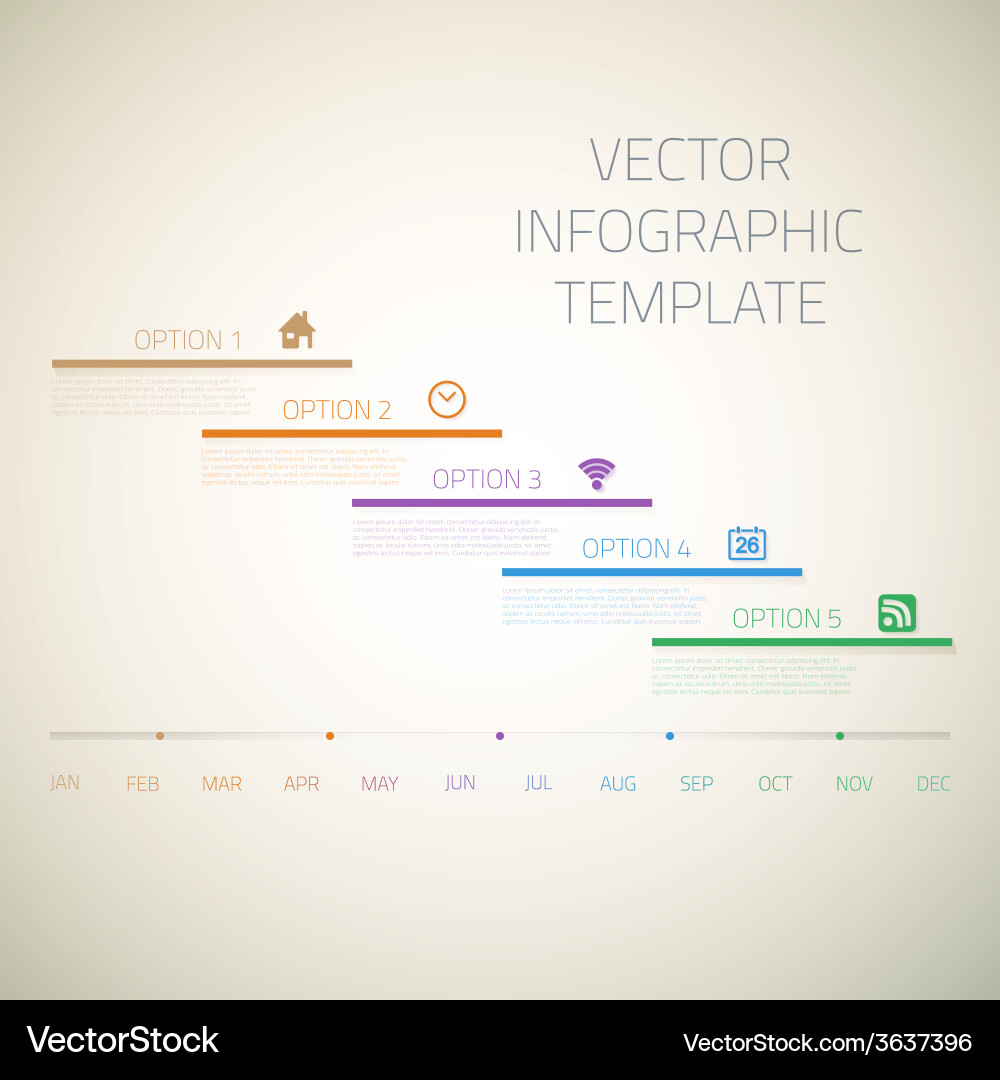 Web infographic timeline template layout Vector Image