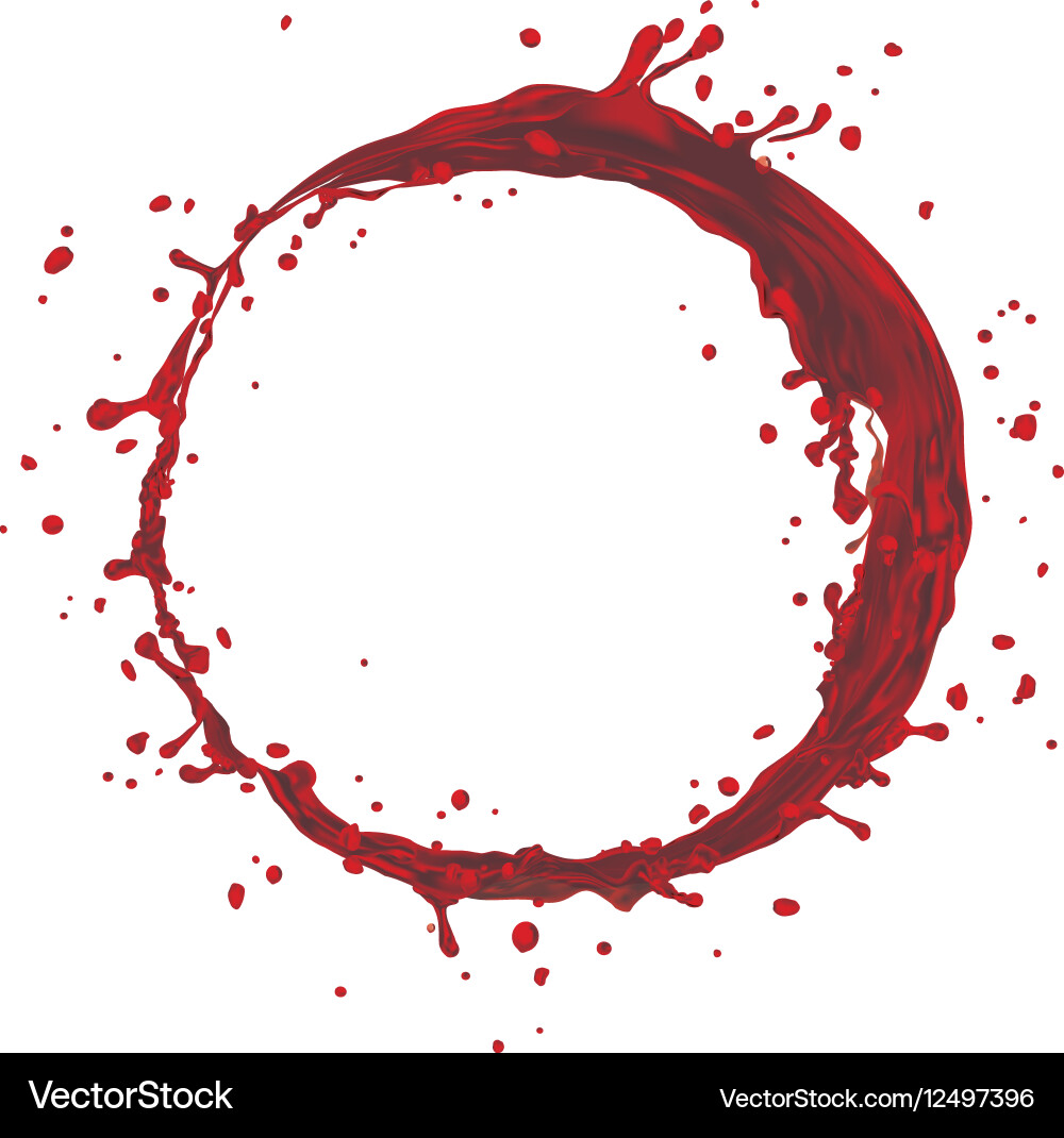 Wine splash circle Royalty Free Vector Image - VectorStock