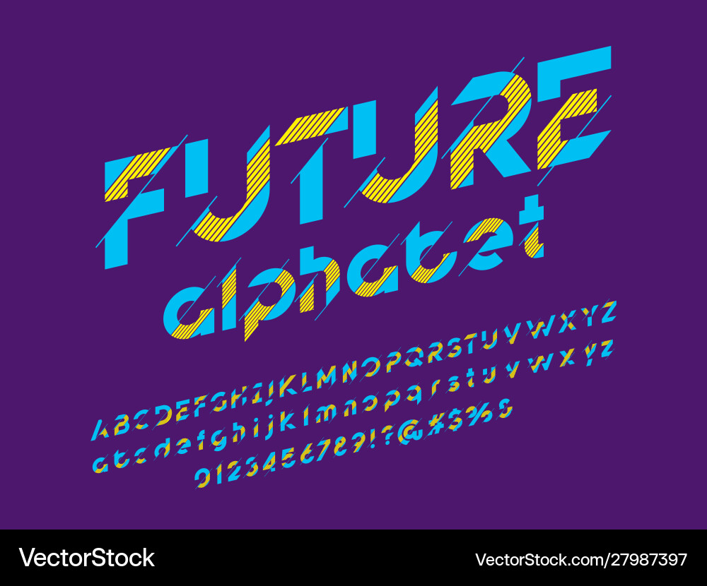 Abstract font Royalty Free Vector Image - VectorStock