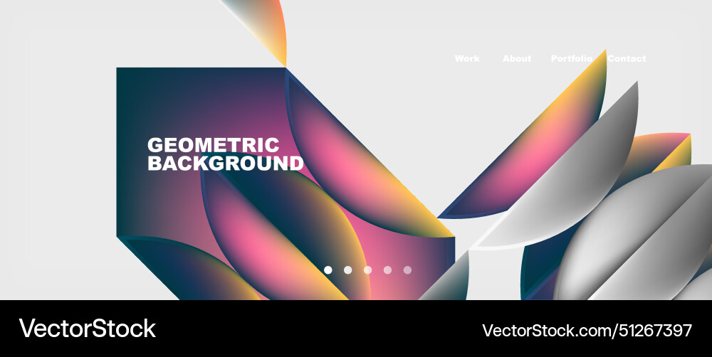 Abstract geometric shapes web design page Vector Image