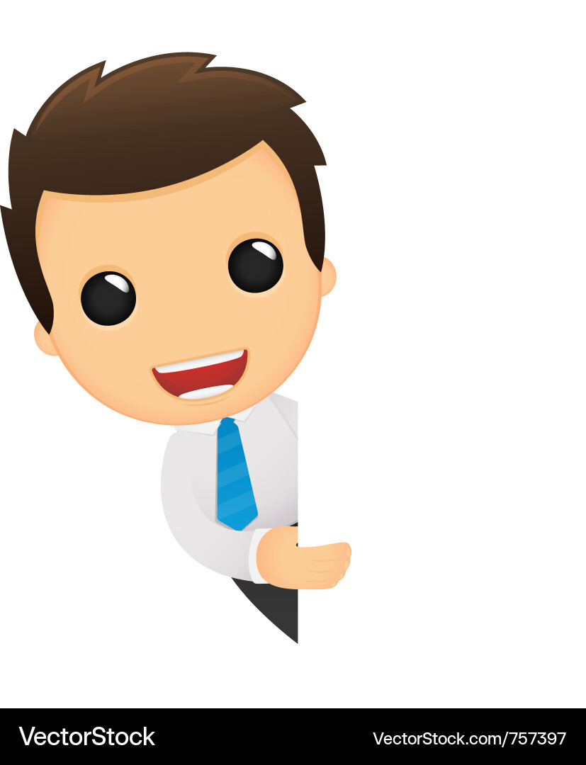 Cartoon office worker Royalty Free Vector Image