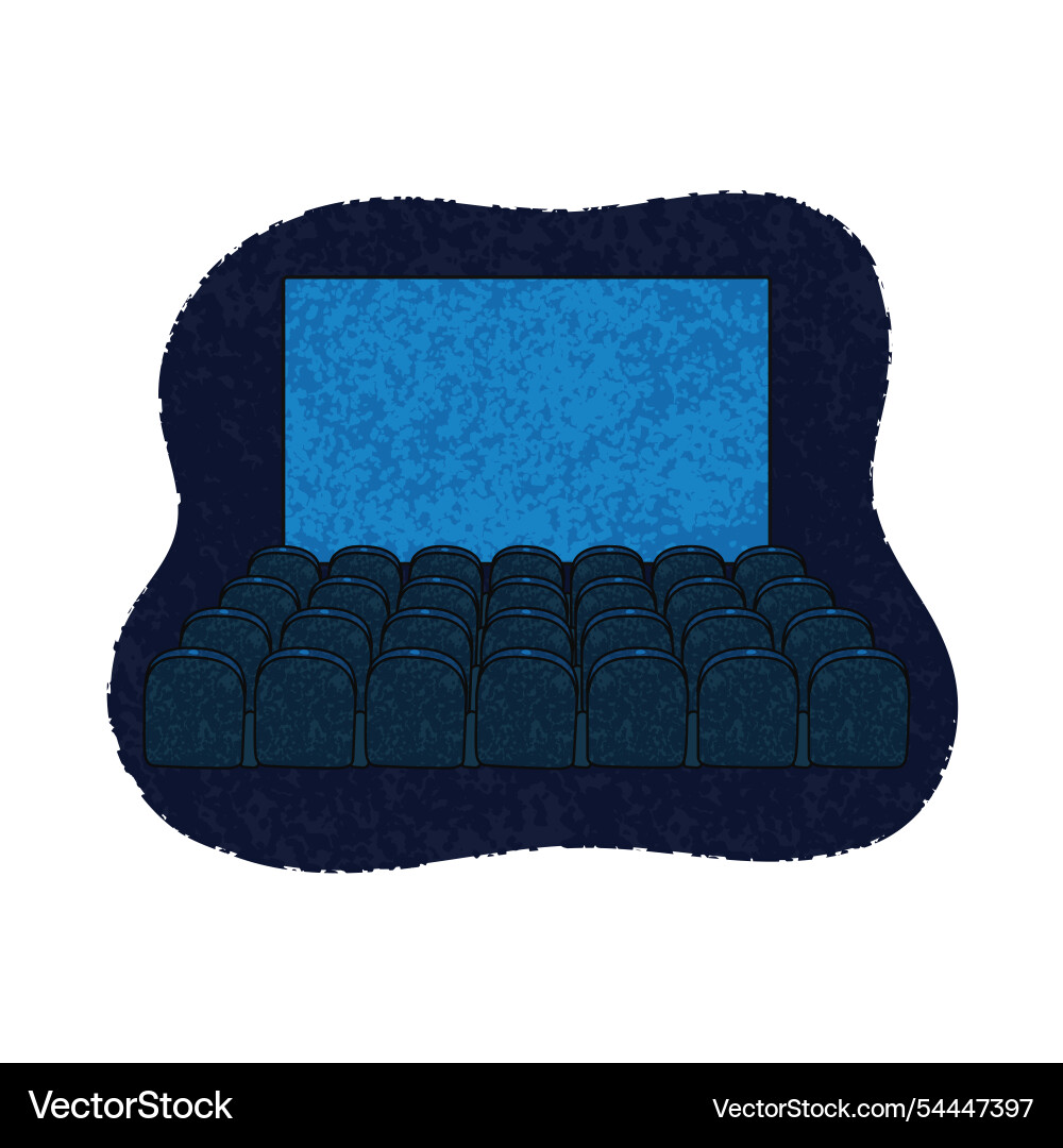 Cinema hall colorful Royalty Free Vector Image