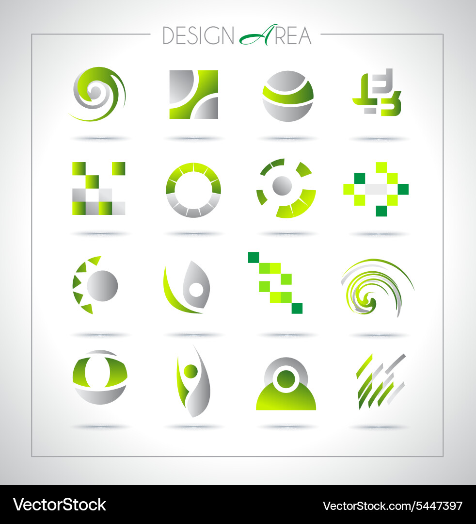 Logos grün Lizenzfreies Vektorbild - VectorStock