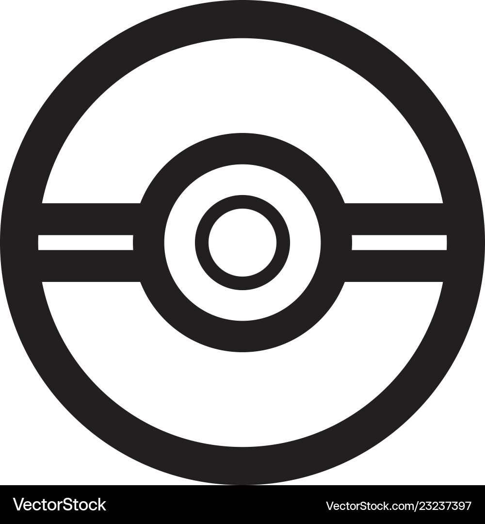 Pokemon Go Ball Template Royalty Free Vector Image