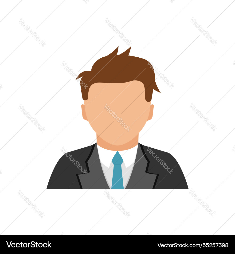 Avatar profile icon in flat style male user Vector Image