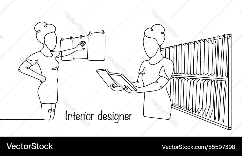 Interior designer Royalty Free Vector Image - VectorStock