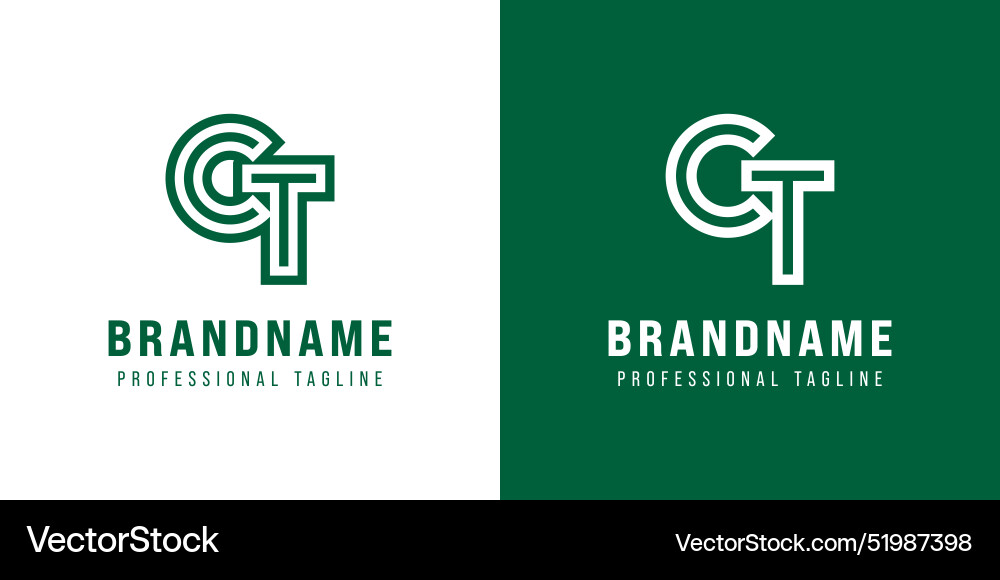 Letters ct monogram logo suitable for any Vector Image