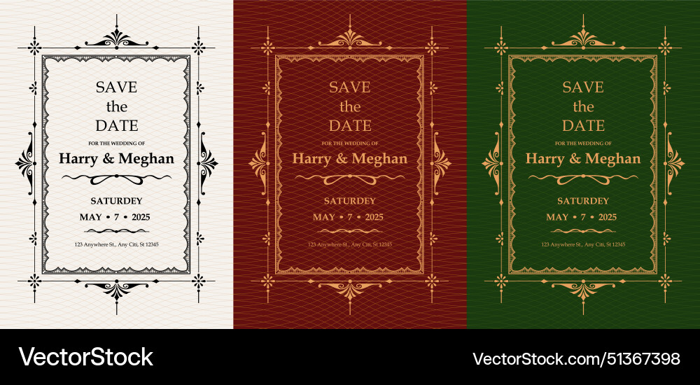 Luxury invitation card background elegant Vector Image