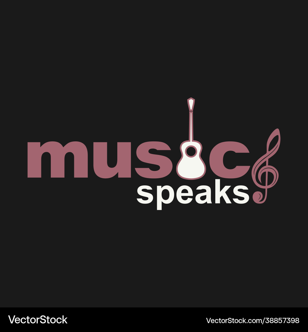Music speaks design template Royalty Free Vector Image
