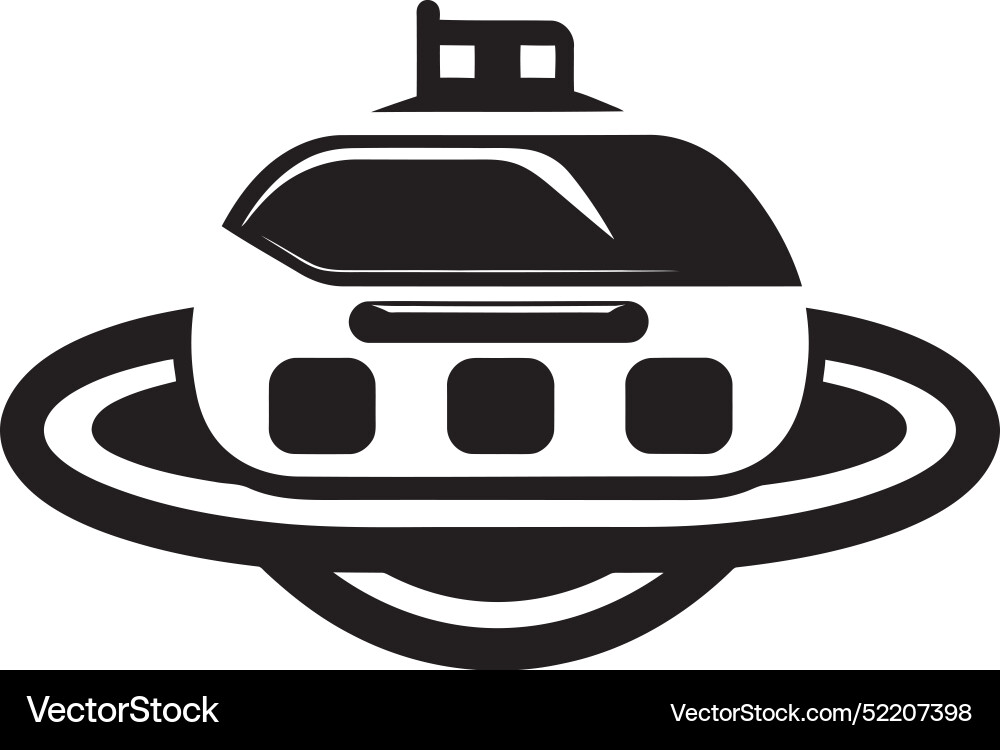 Rise of personal hovercraft hovercraft in arctic Vector Image