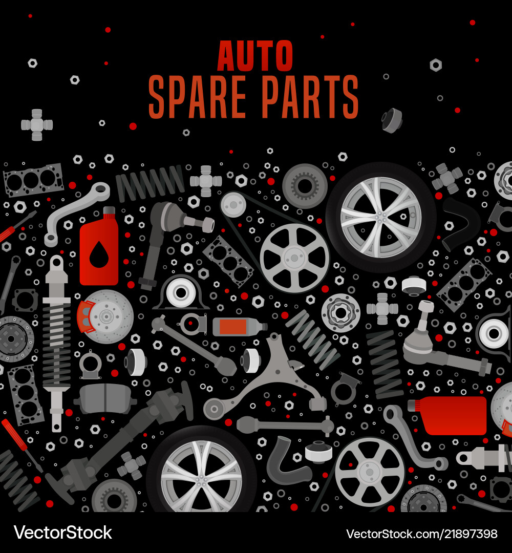Spare parts background Royalty Free Vector Image