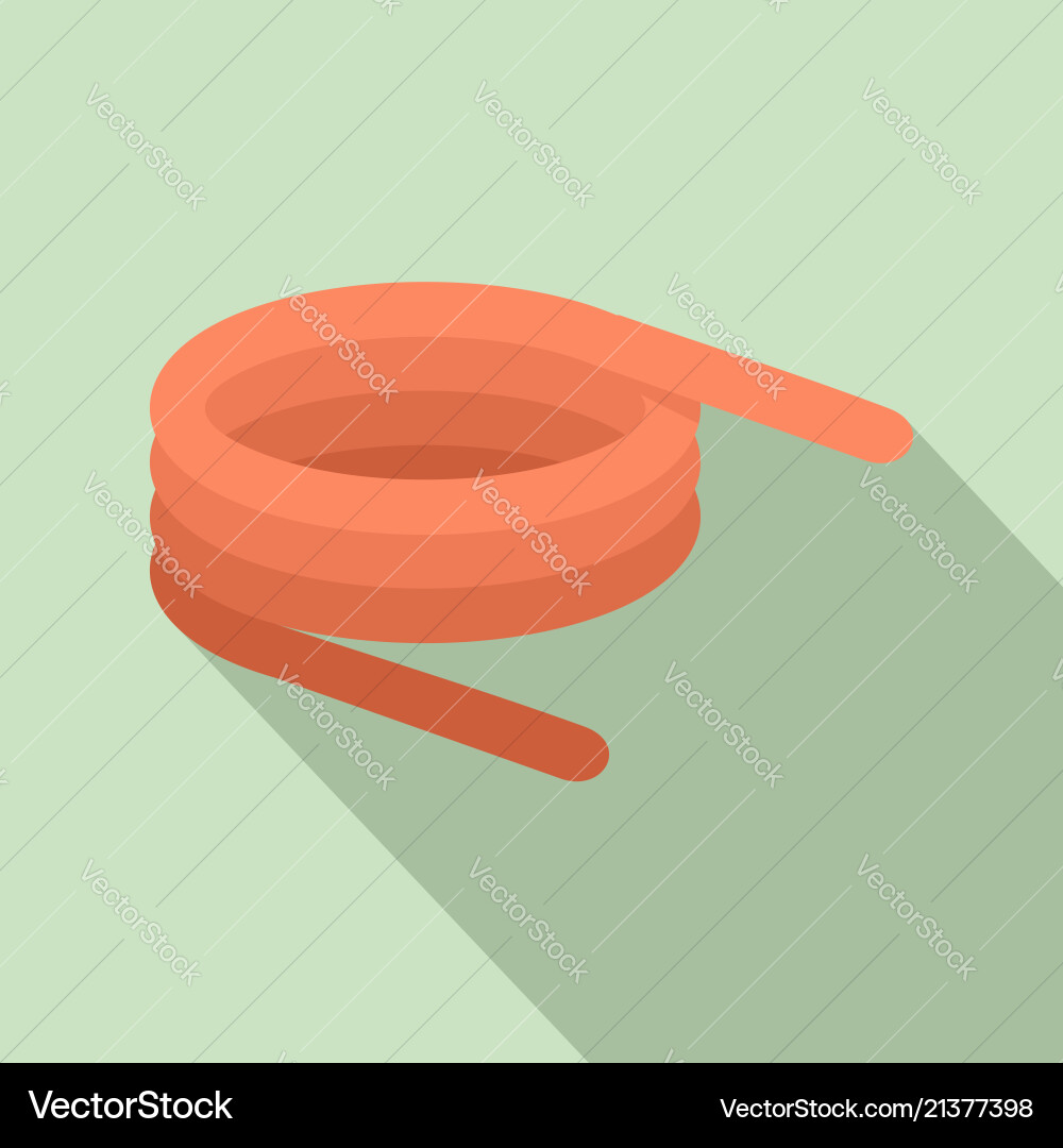 Spiral spring icon flat style Royalty Free Vector Image