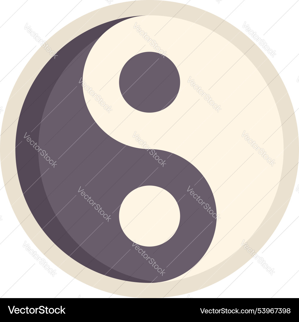 Yin yang symbol representing perfect harmony Vector Image