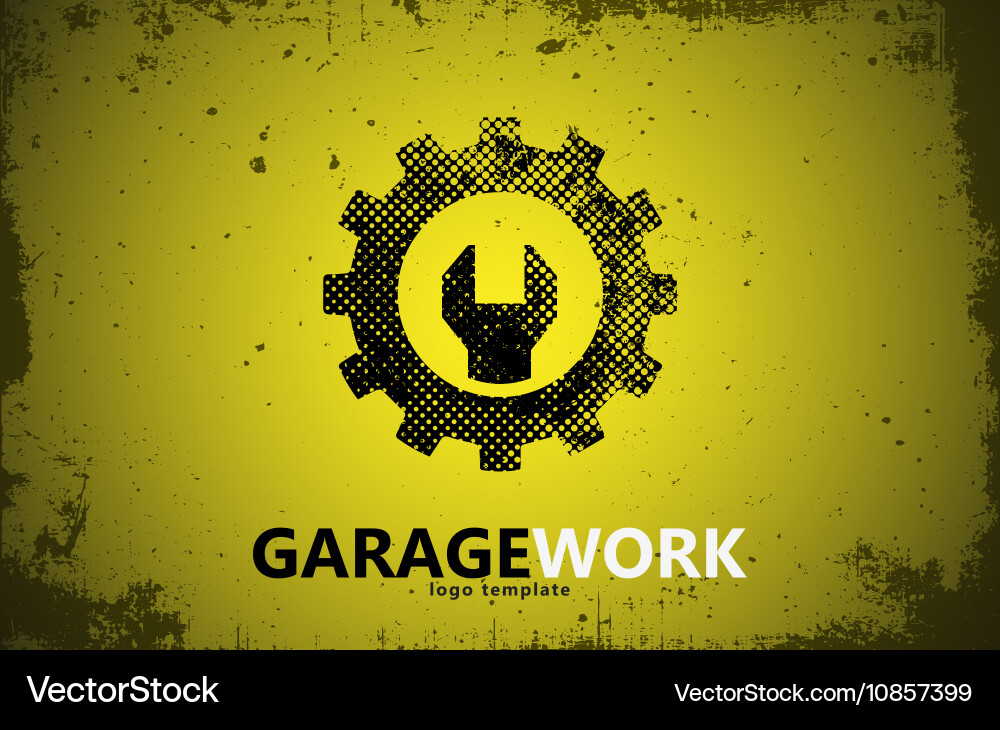 Auto repair garage work logo service Royalty Free Vector