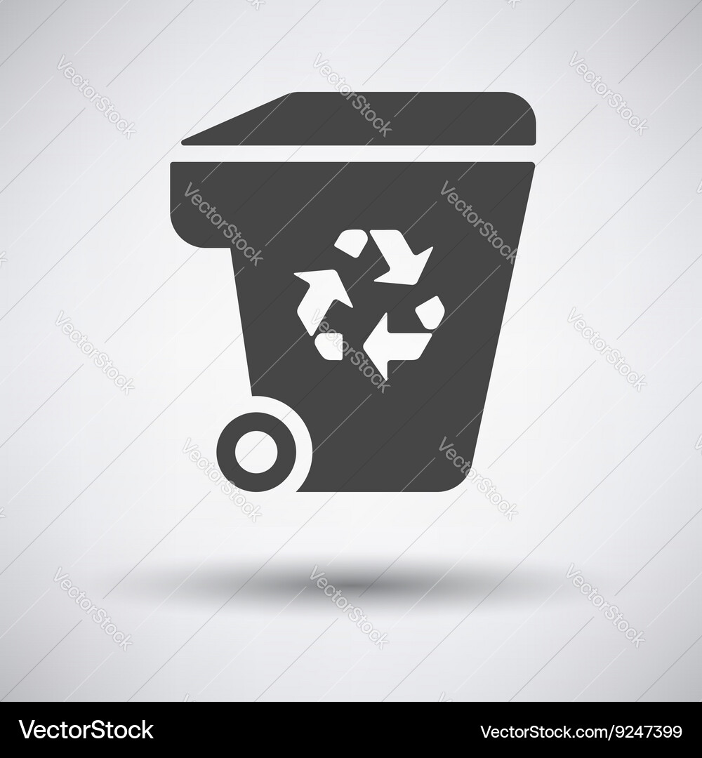 Garbage container with recycle sign icon Vector Image