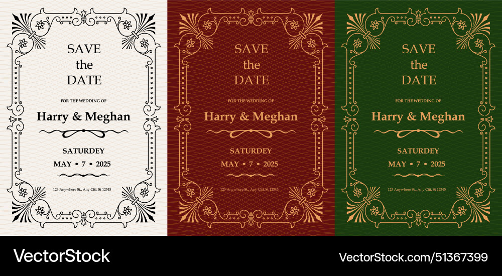 Luxury invitation card background elegant Vector Image