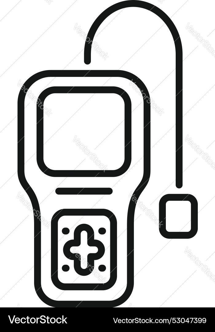 Medical scanner device showing tech Royalty Free Vector