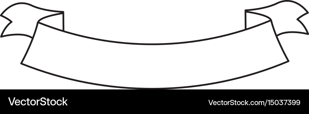 Ribbon banner decoration emblem empty Royalty Free Vector