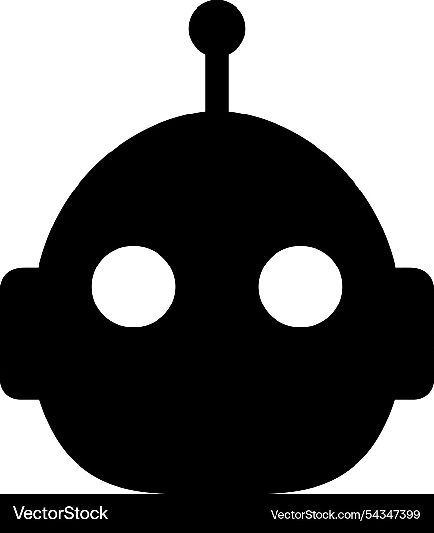 Robot head icon logo design template isolated Vector Image
