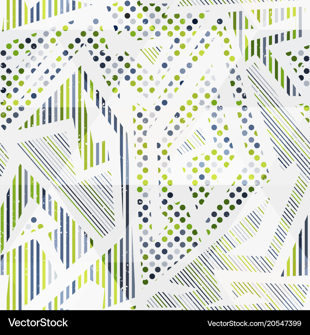 Tech geometric seamless pattern Royalty Free Vector Image