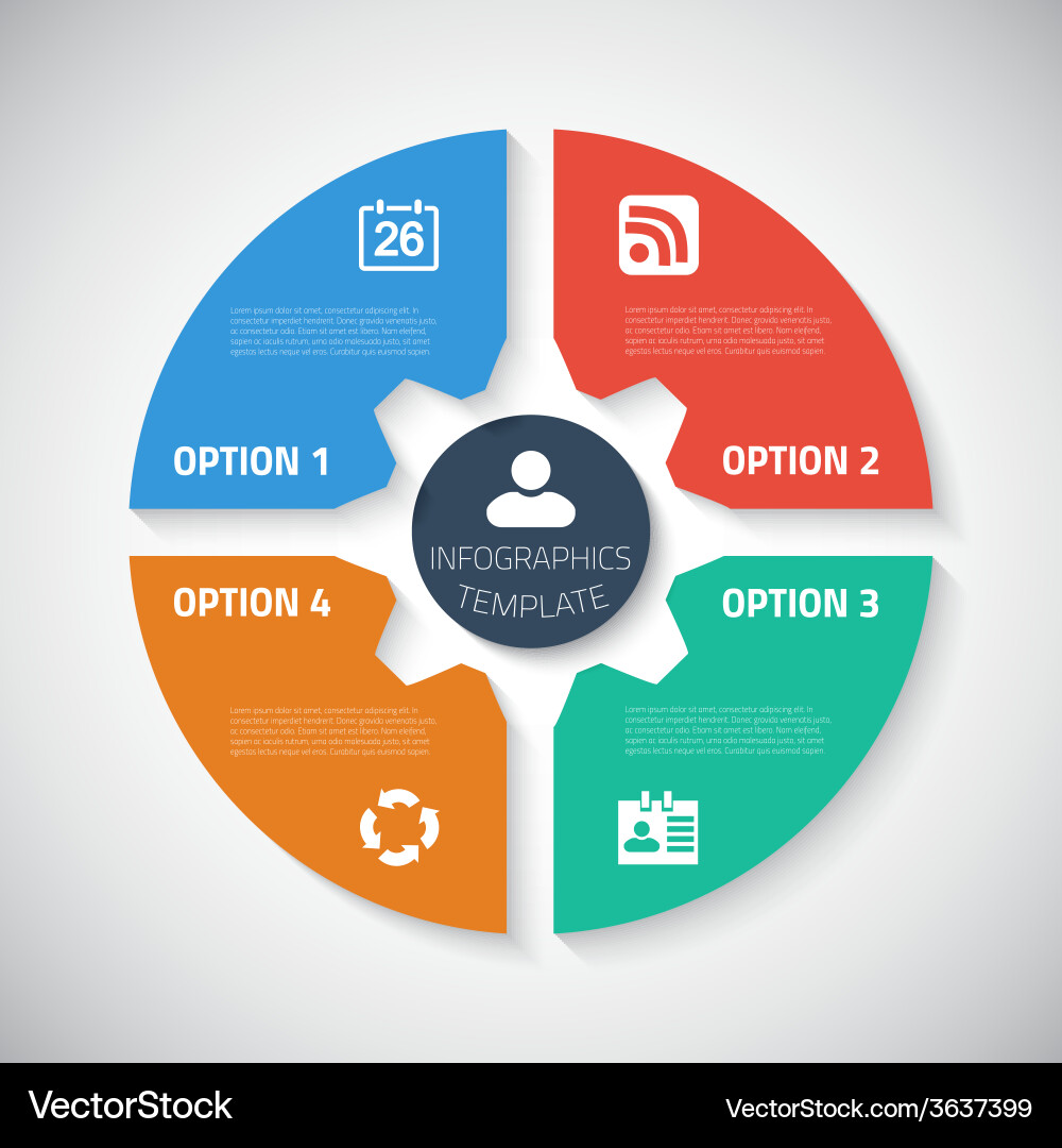 Web infographic timeline pie template layout Vector Image