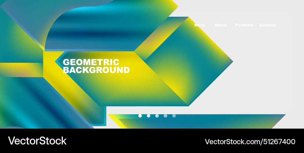 Abstract geometric shapes web design page Vector Image