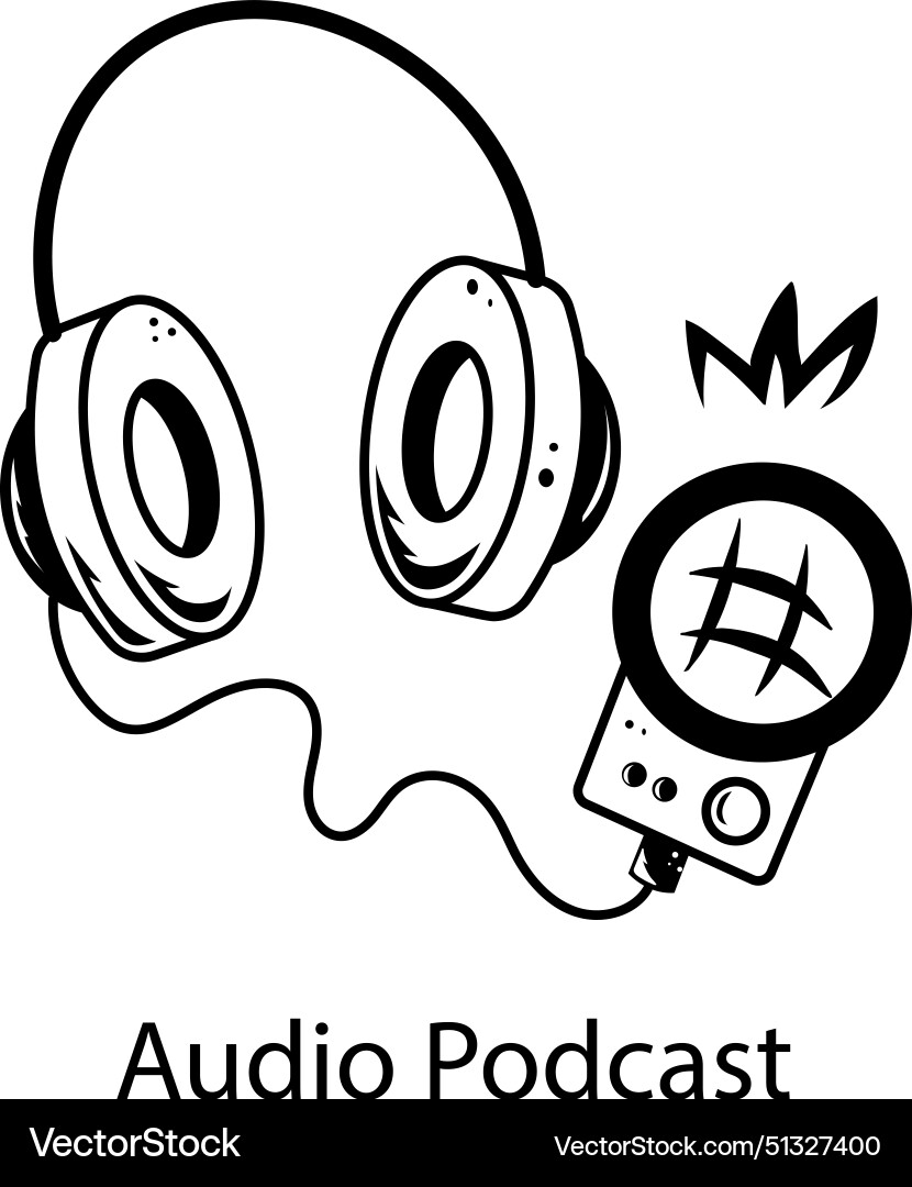 Audio podcast Royalty Free Vector Image - VectorStock