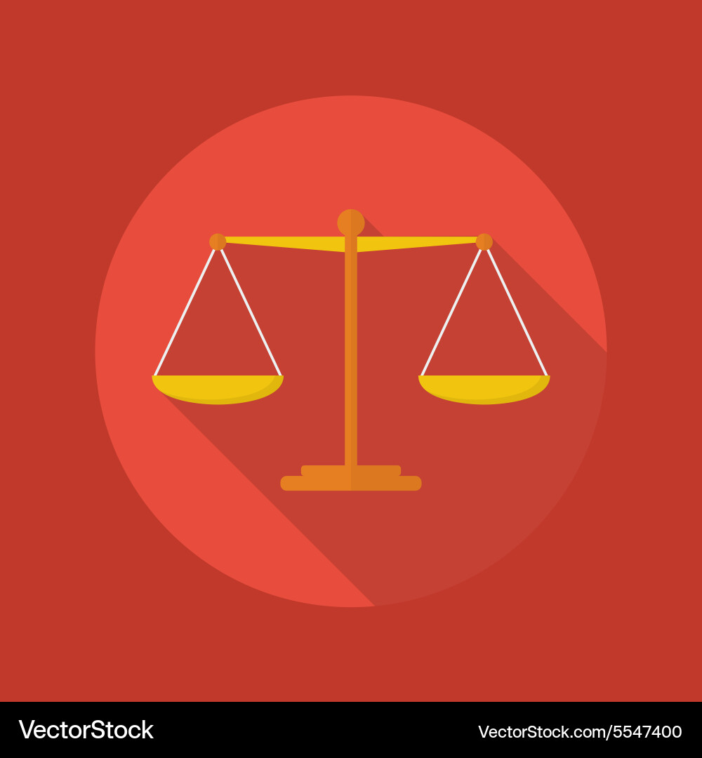 Balance Scale Icon - Business Finance Royalty Free Vector