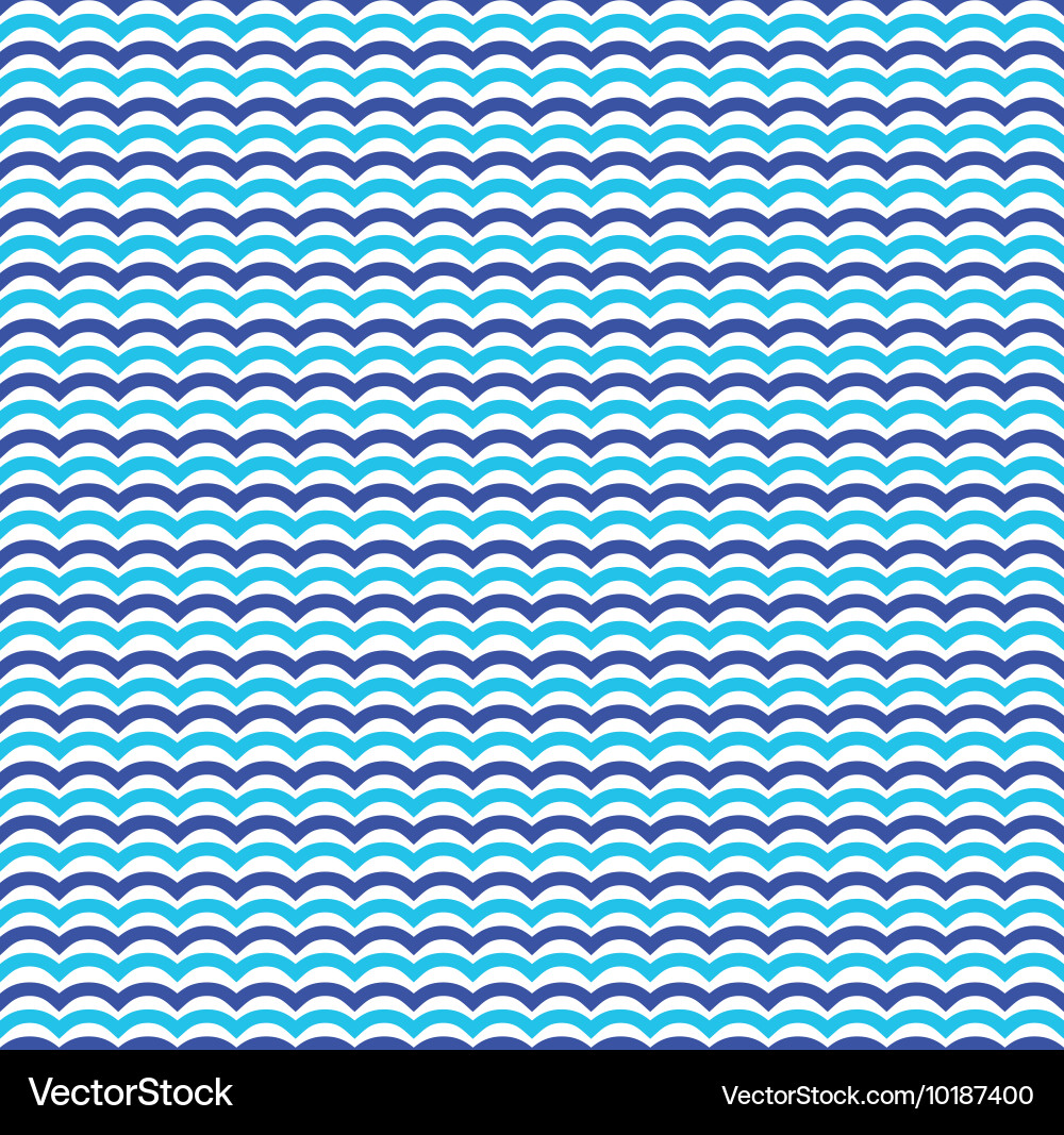 Blue sea waves seamless pattern Royalty Free Vector Image