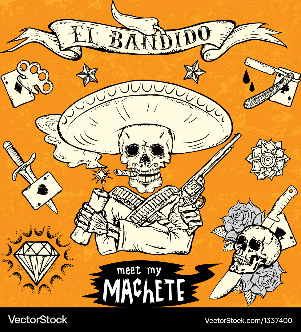 El bandido Royalty Free Vector Image - VectorStock