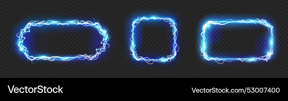 Electric lightning geometric squares frames Vector Image