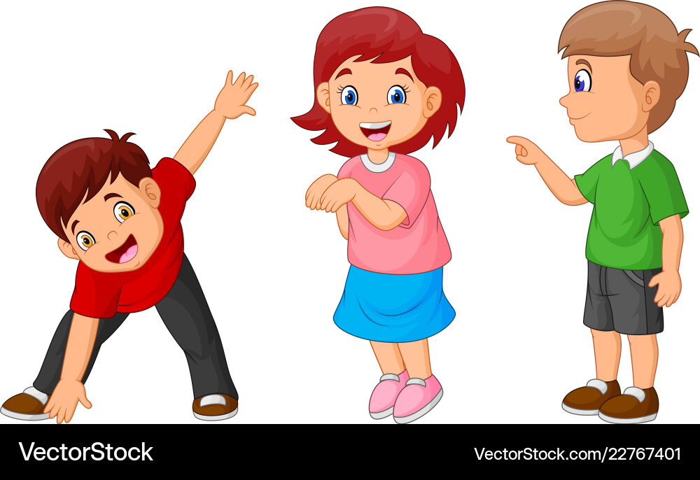 Cartoon happy children Royalty Free Vector Image