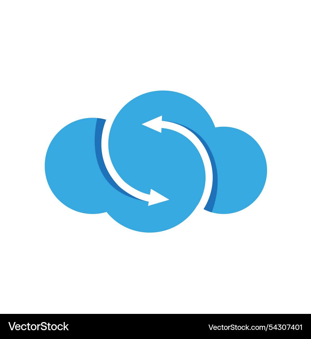 Creative cloud arrows logo symbol icon Royalty Free Vector