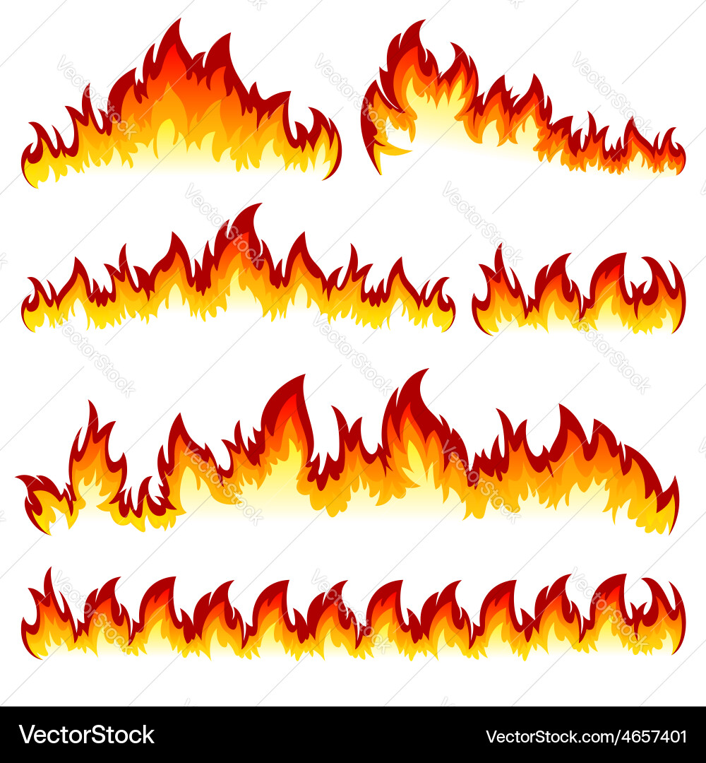 Flames Royalty Free Vector Image - VectorStock