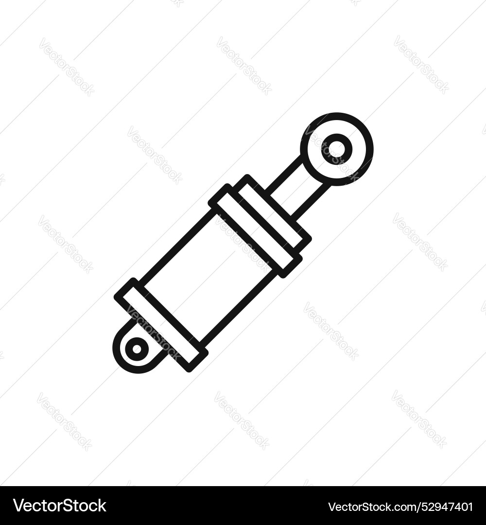 Hydraulic cylinder icon symbol on white background