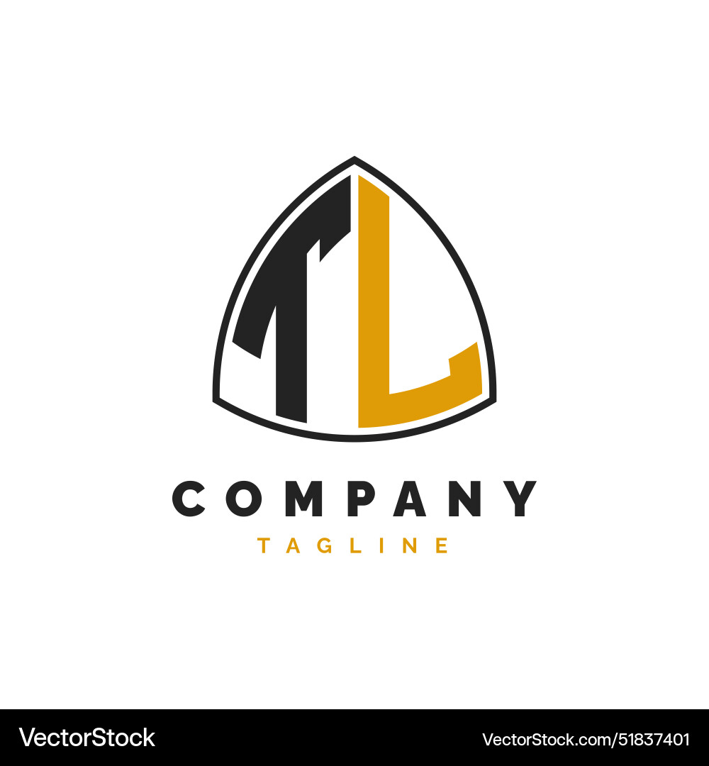 Initial letter tl logo design alphabet Royalty Free Vector