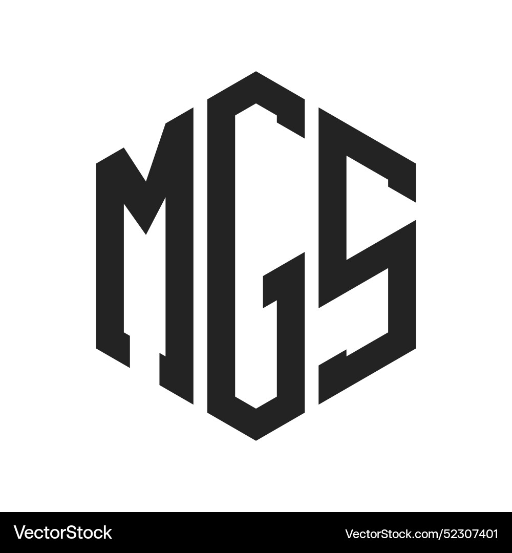 Mgs logo design initial letter monogram Royalty Free Vector