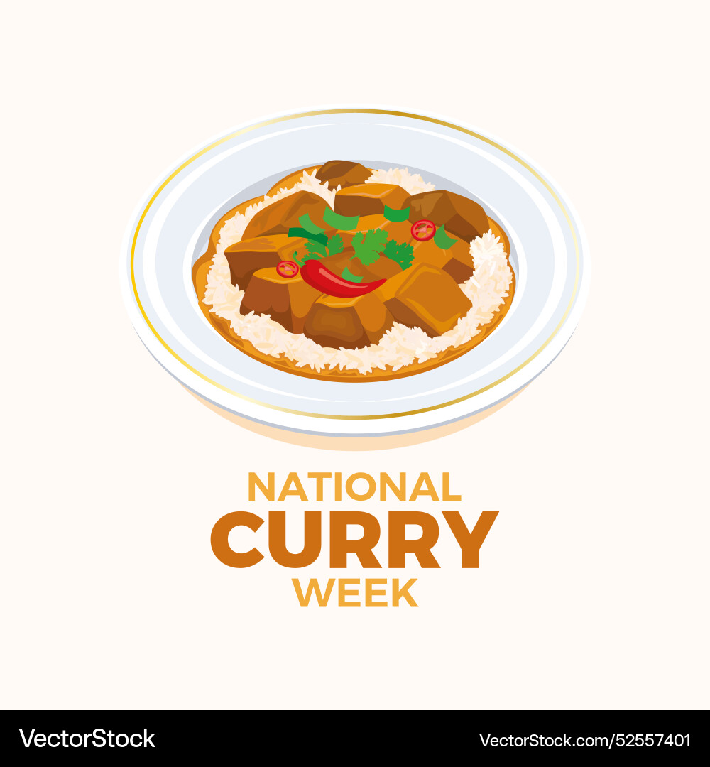 National curry week poster Royalty Free Vector Image