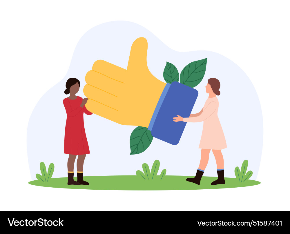 Positive feedback best work approval social Vector Image