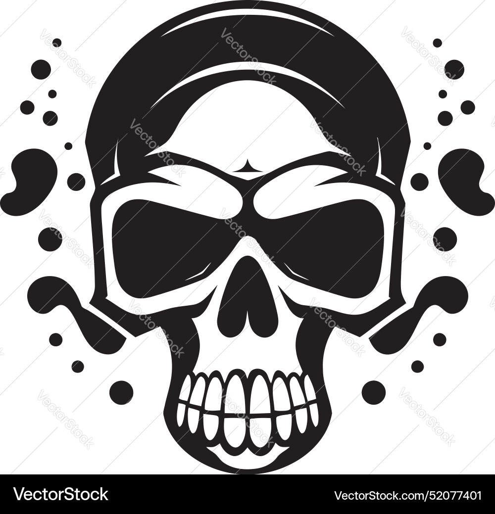 Venomous visage logo featuring toxic skull Vector Image