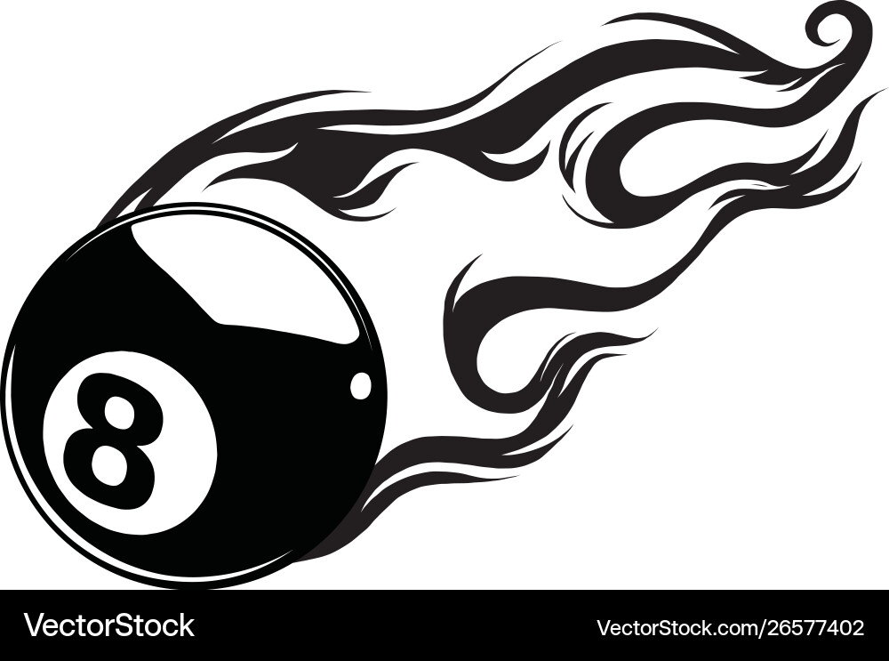 Billiards pool snooker 8 Royalty Free Vector Image